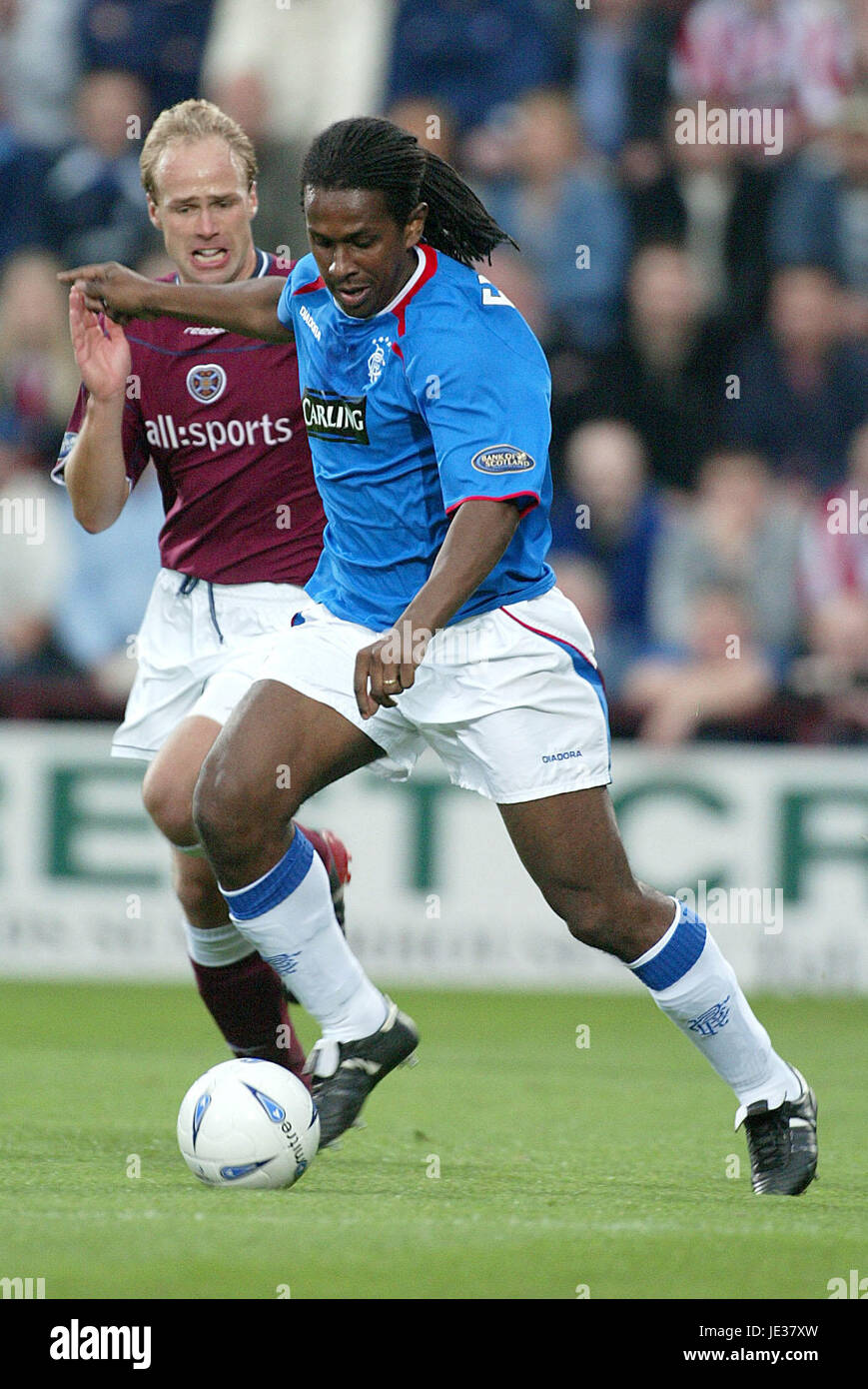 COSTA EMERSON & NEIL MCFARLANE HEARTS V RANGERS FC TYNECASTLE STADIUM ...