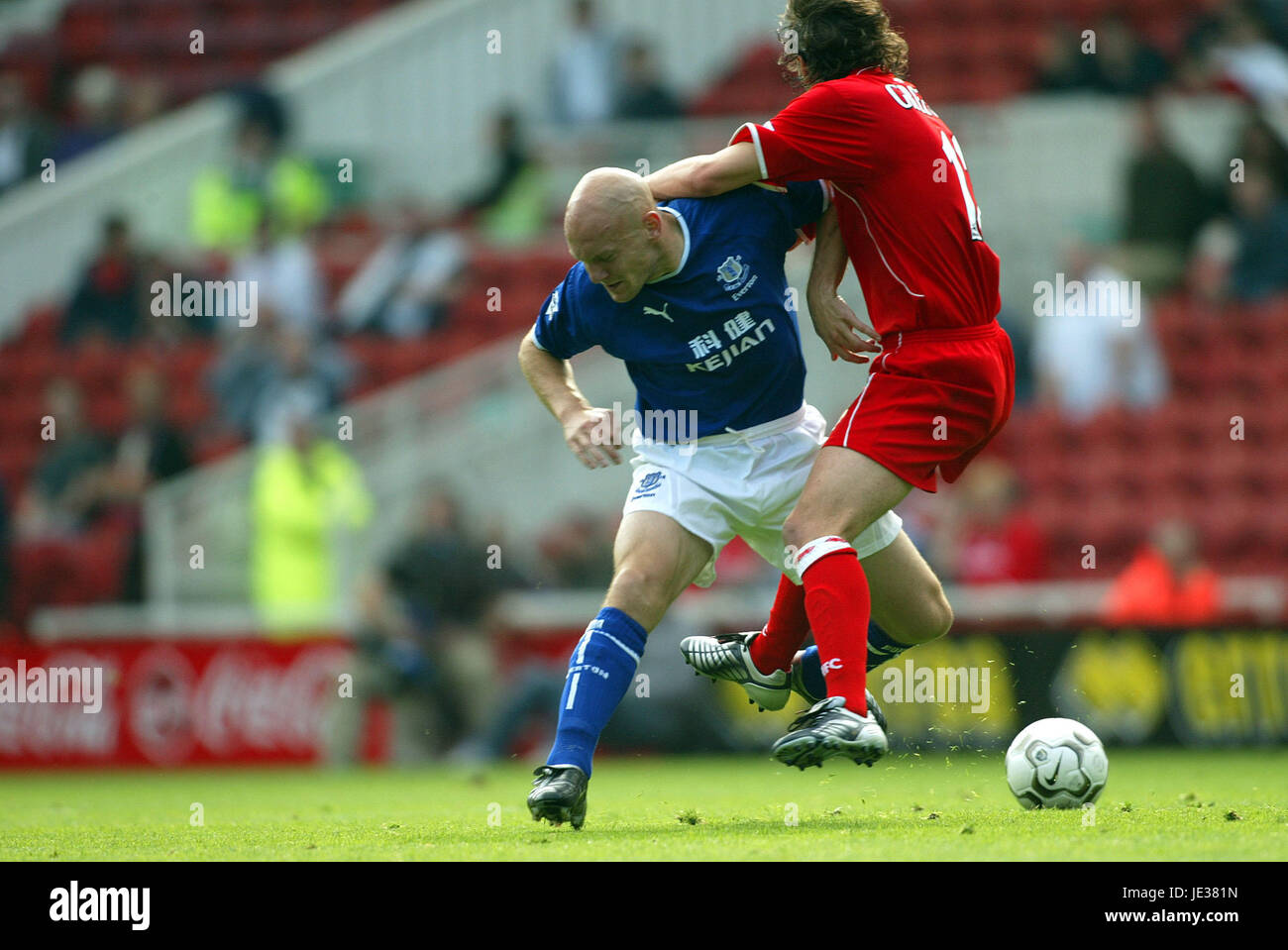 THOMAS GRAVESEN & J GREENING MIDDLESBROUGH V EVERTON RIVERSIDE STADIUM ...