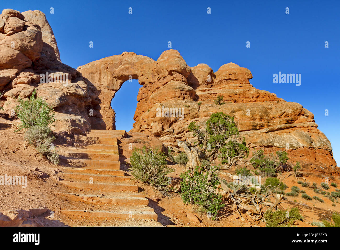Red sandstone steps hi-res stock photography and images - Alamy