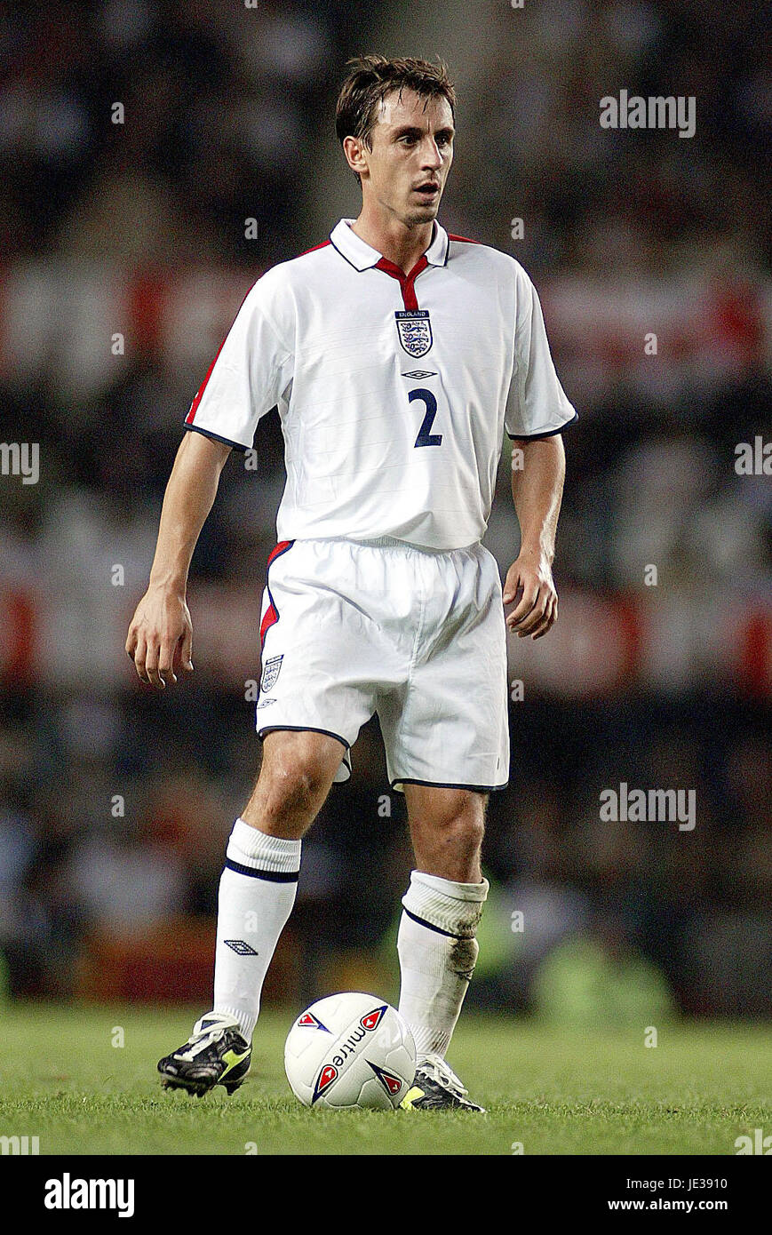 GARY NEVILLE ENGLAND & MANCHESTER UNITED FC OLD TRAFFORD MANCHESTER ...