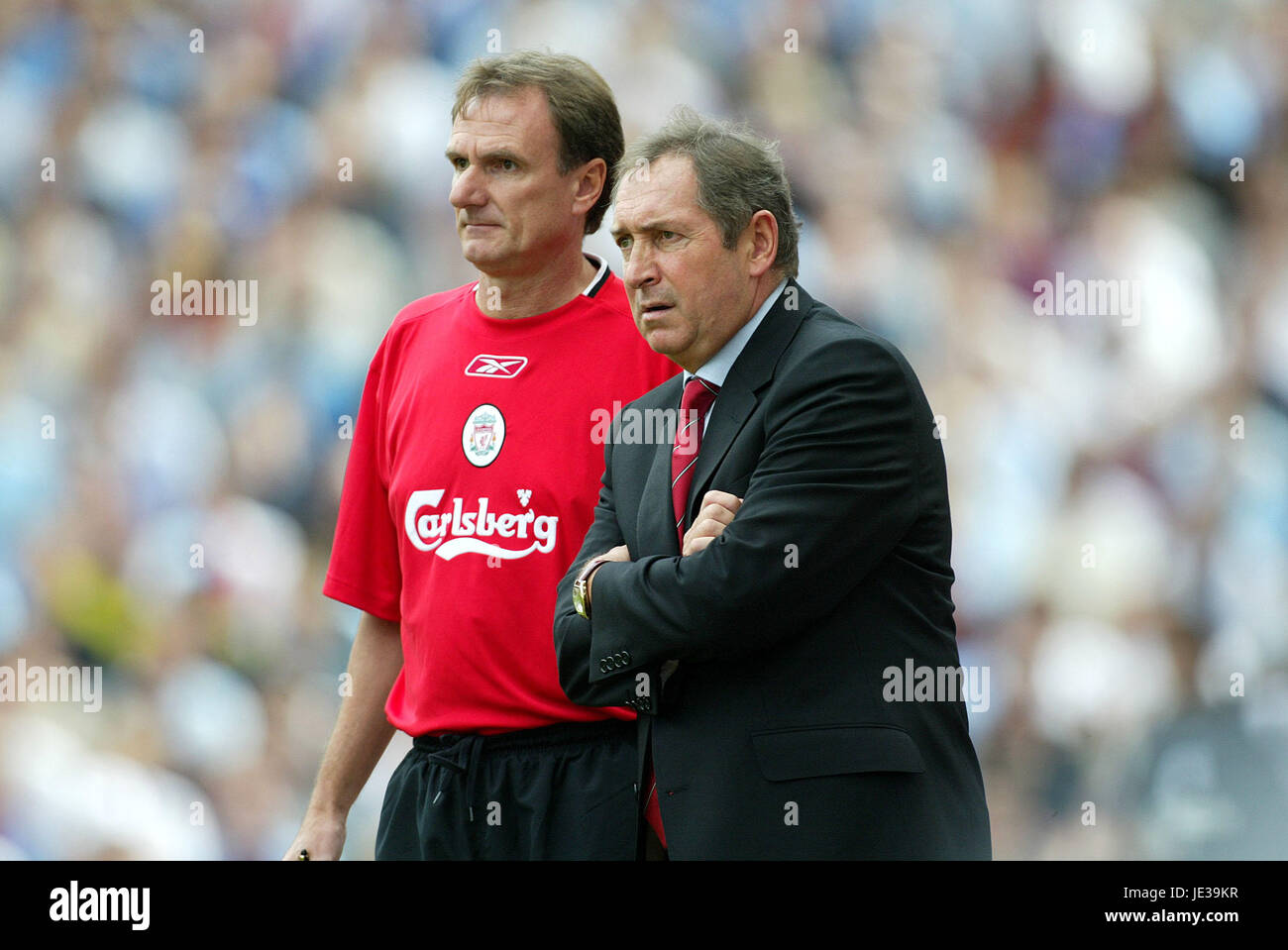 GERARD HOULLIER PHIL THOMPSON LIVERPOOL MANAGER & ASSISTANT VILLA PARK ...