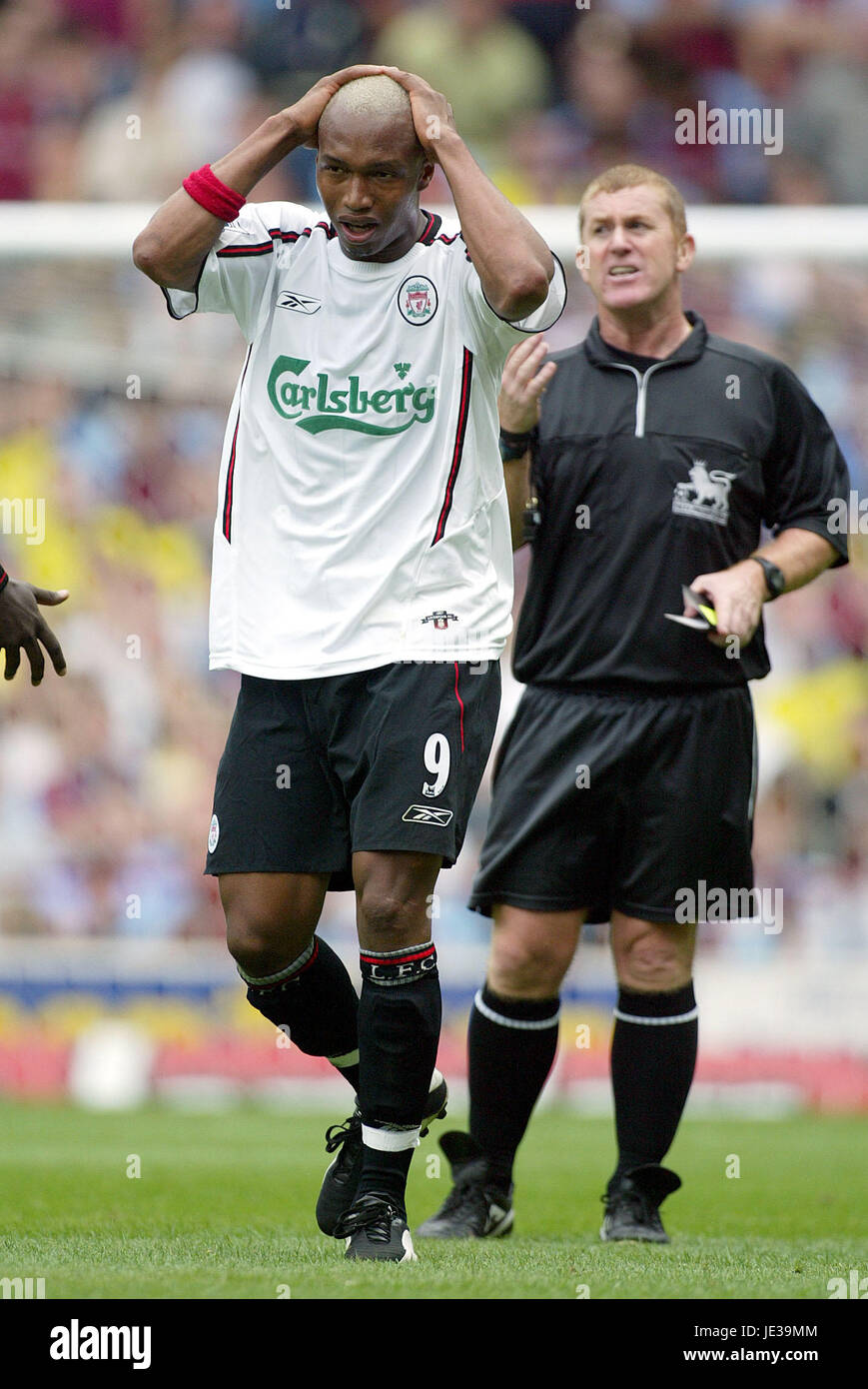 EL HADJI DIOUF & REFEREE ASTON VILLA V LIVERPOOL FC VILLA PARK ASTON ...
