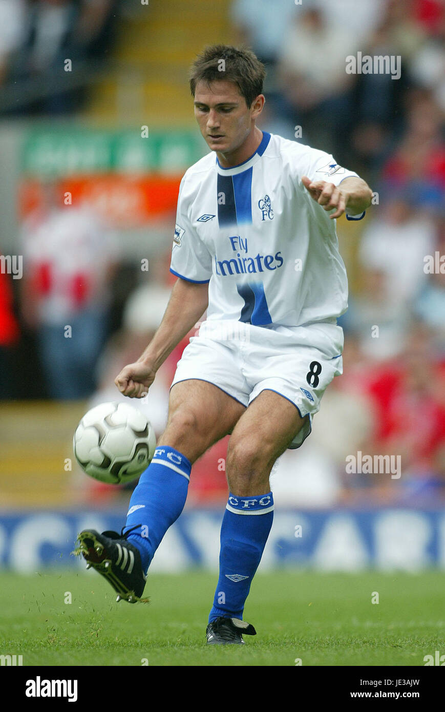 FRANK LAMPARD CHELSEA FC ANFIELD LIVERPOOL ENGLAND 17 August 2003 Stock ...