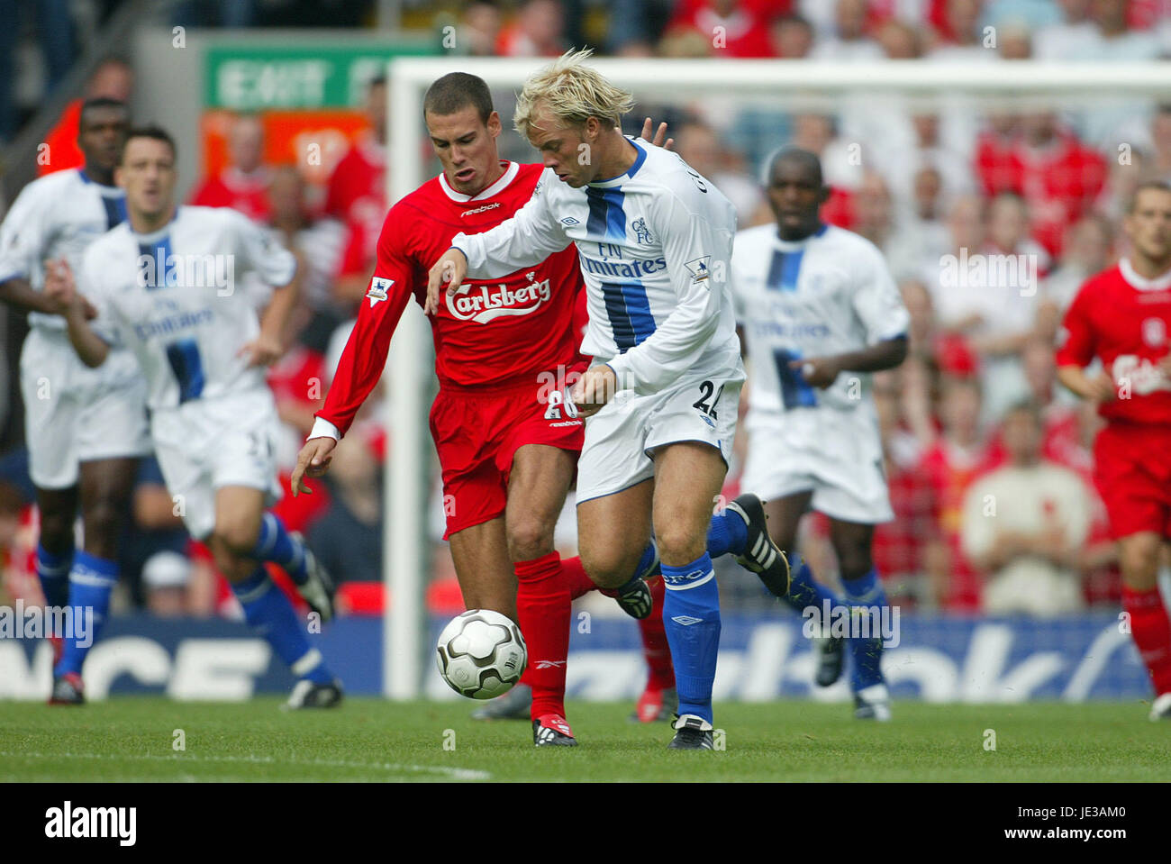 BRUNO CHEYROU & E GUDJOHNSEN CHELSEA FC ANFIELD LIVERPOOL ENGLAND 17 ...