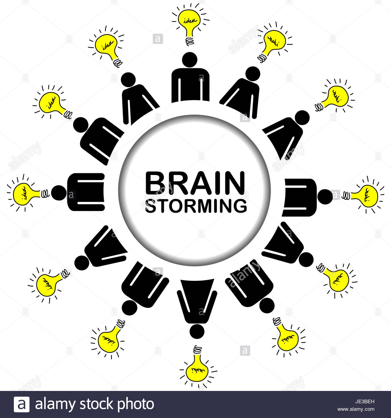 Team Brainstorming Cartoon Stock Photos & Team Brainstorming Cartoon ...