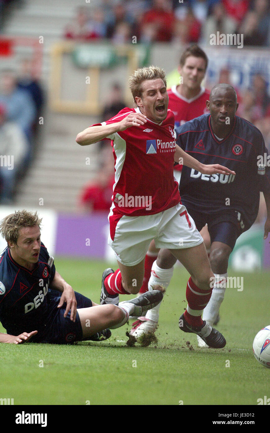 Darren Huckerby And P Jagielka Nottingham Forest V Sheff Utd City Ground
