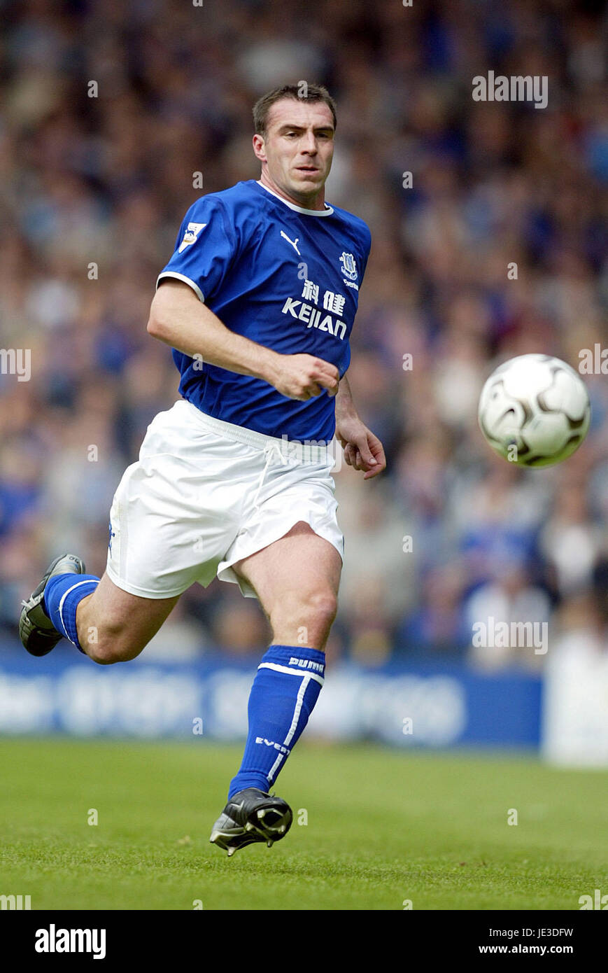 DAVID UNSWORTH EVERTON FC GOODISON PARK EVERTON 11 May 2003 Stock Photo ...