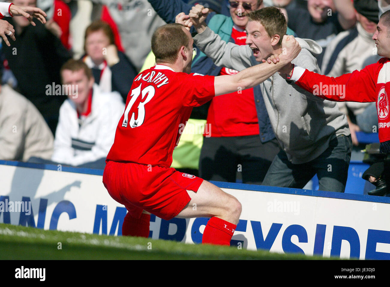 DANNY MURPHY LIVERPOOL FC GOODISON PARK LIVERPOOL ENGLAND 19 April 2003 ...