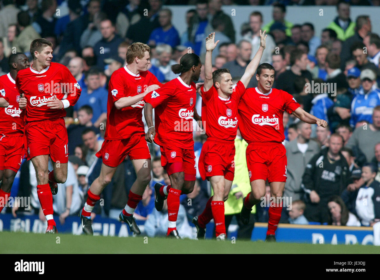 MICHAEL OWEN CELEBRATES EVERTON V LIVERPOOL GOODISON PARK LIVERPOOL ...