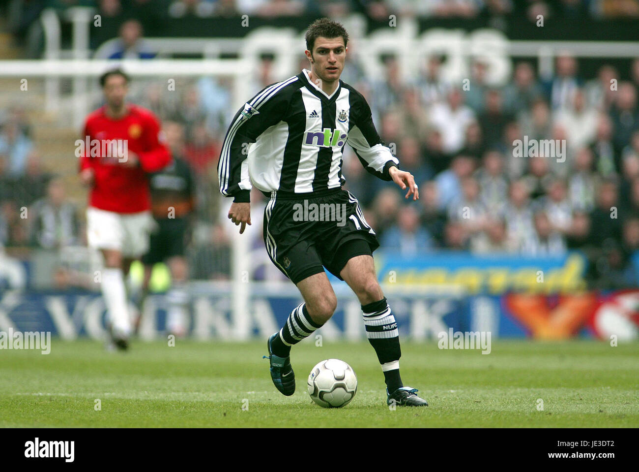AARON HUGHES NEWCASTLE UNITED FC ST JAMES PARK NEWCASTLE 12 April 2003 ...