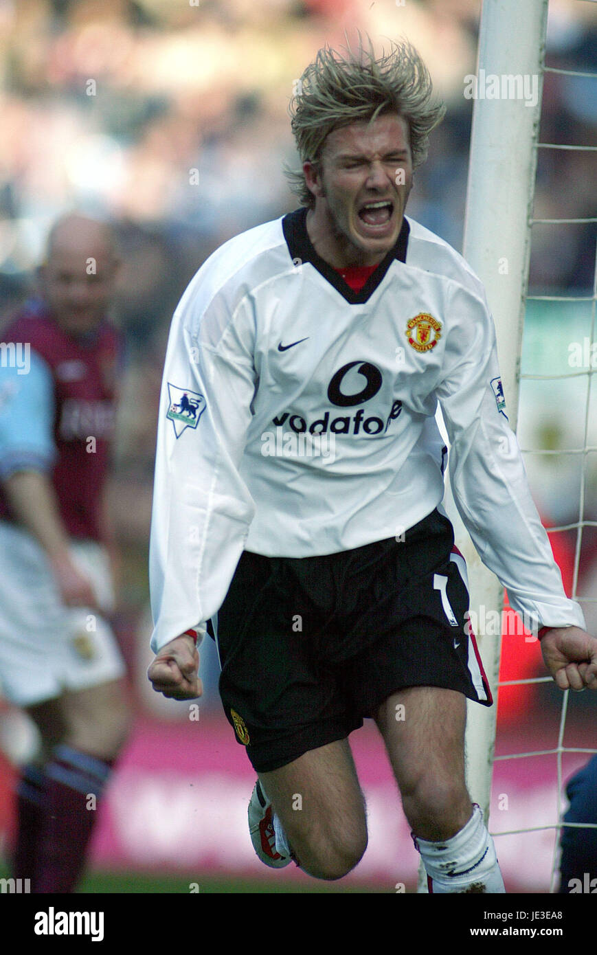 DAVID BECKHAM MANCHESTER UNITED FC VILLA PARK ASTON BIRMINGHAM ENGLAND ...