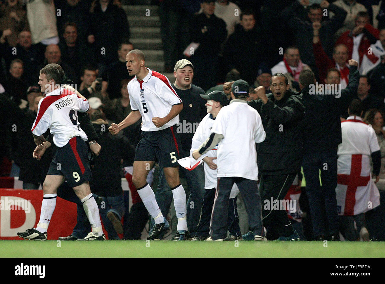 RIO FERDINAND CELEBRATES ENGLAND V TURKEY THE STADIUM OF LIGHT ...