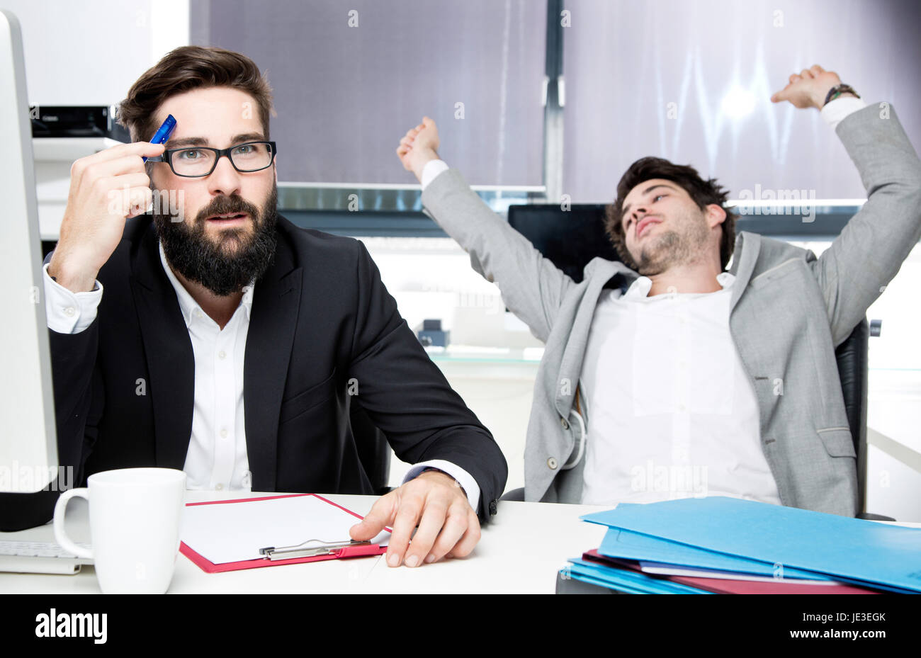 colleague in the office Stock Photo - Alamy