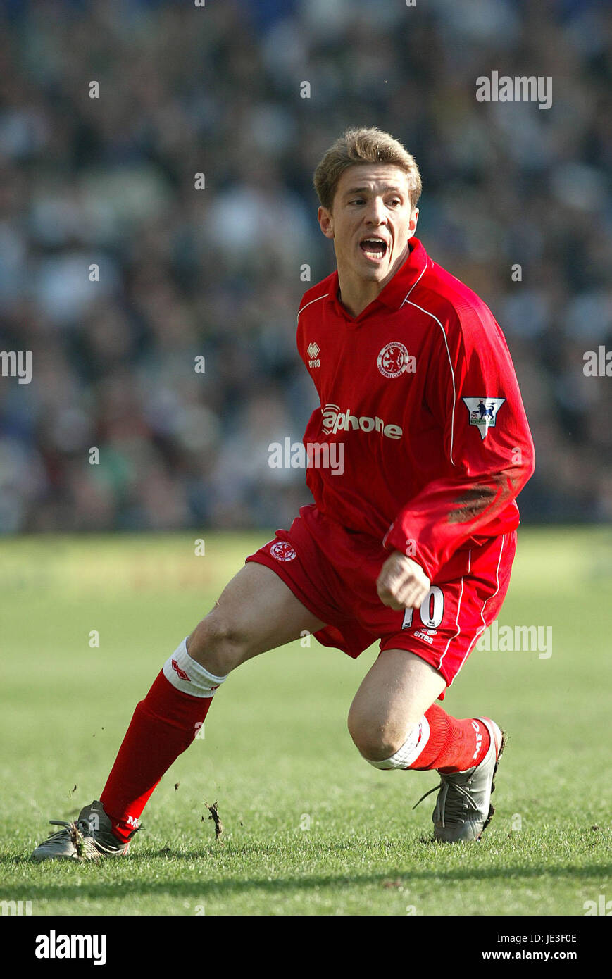 JUNINHO MIDDLESBROUGH FC ELLAND ROAD LEEDS 15 March 2003 Stock Photo ...