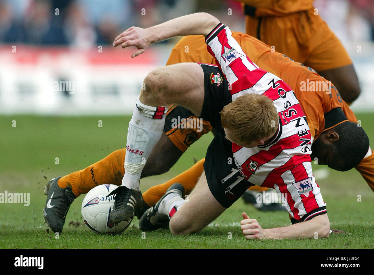 MICHAEL SVENSSON NATHAN BLAKE SOUTHAMPTON V WOLVES ST. MARYS STADIUM ...