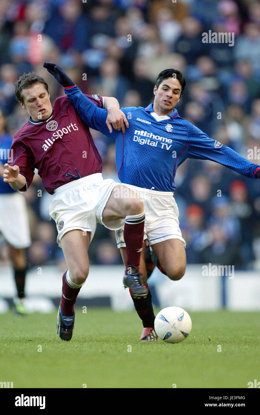 SCOTT SEVERIN & MIKEL ARTETA GLASGOW RANGERS V HEARTS IBROX GLASGOW 15 ...