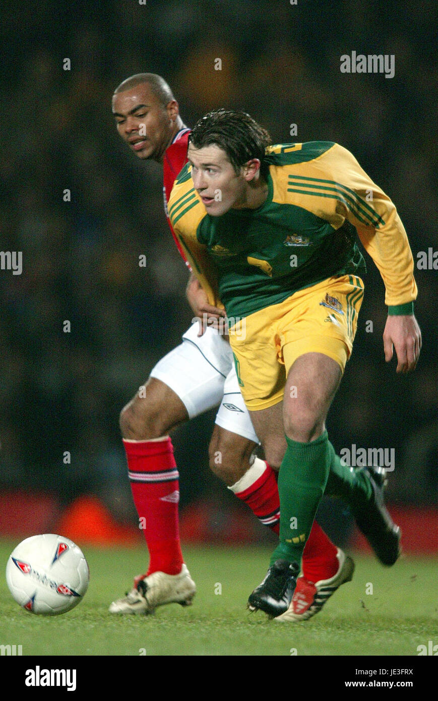 ASHLEY COLE & BRETT EMERTON ENGLAND V AUSTRALIA UPTON PARK LONDON ...