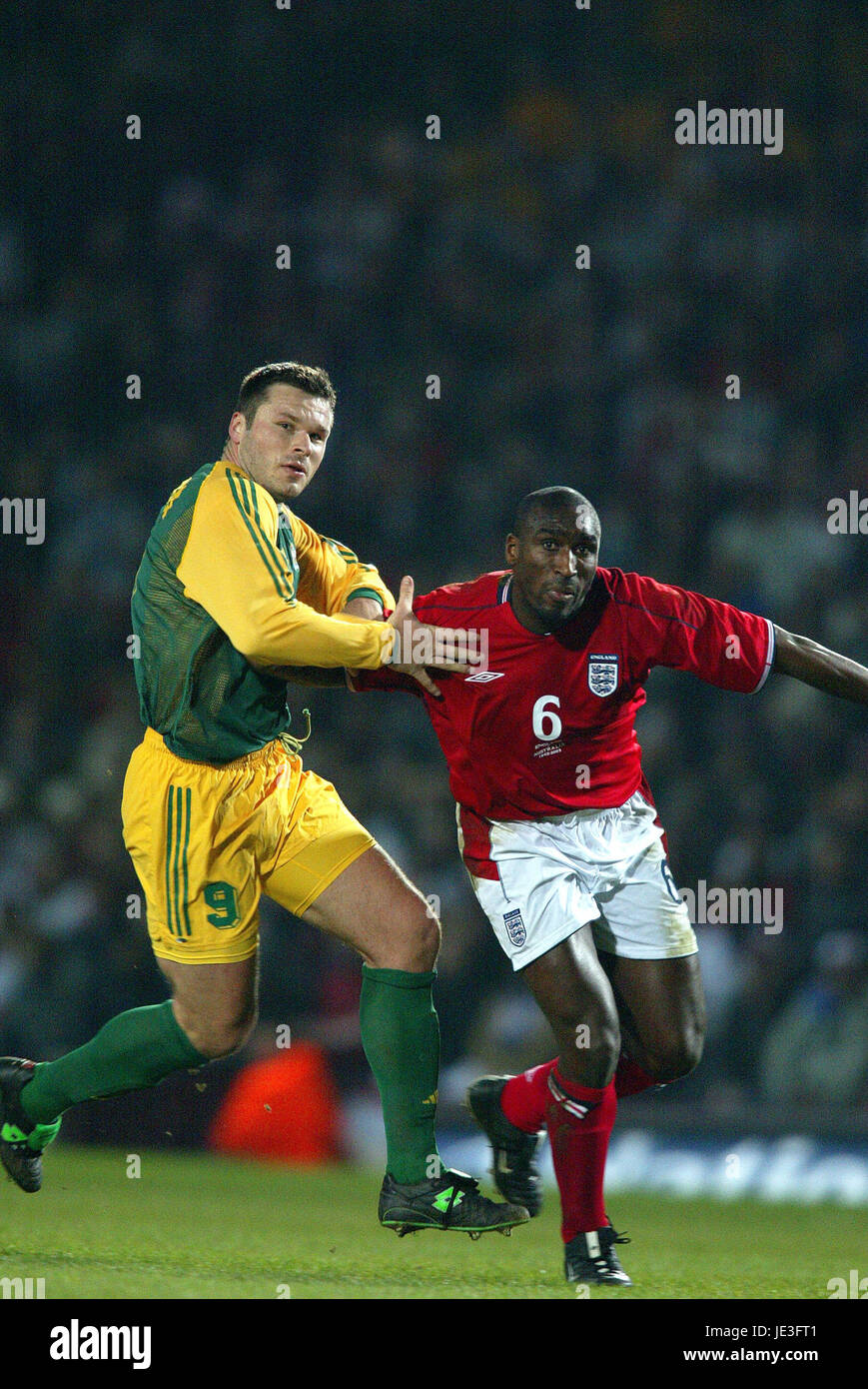 SOL CAMPBELL & SOL CAMPBELL ENGLAND V AUSTRALIA UPTON PARK LONDON ...