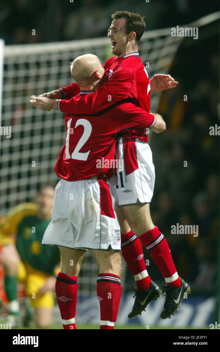 DANNY MILLS & FRANCIS JEFFERS ENGLAND V AUSTRALIA UPTON PARK LONDON ...