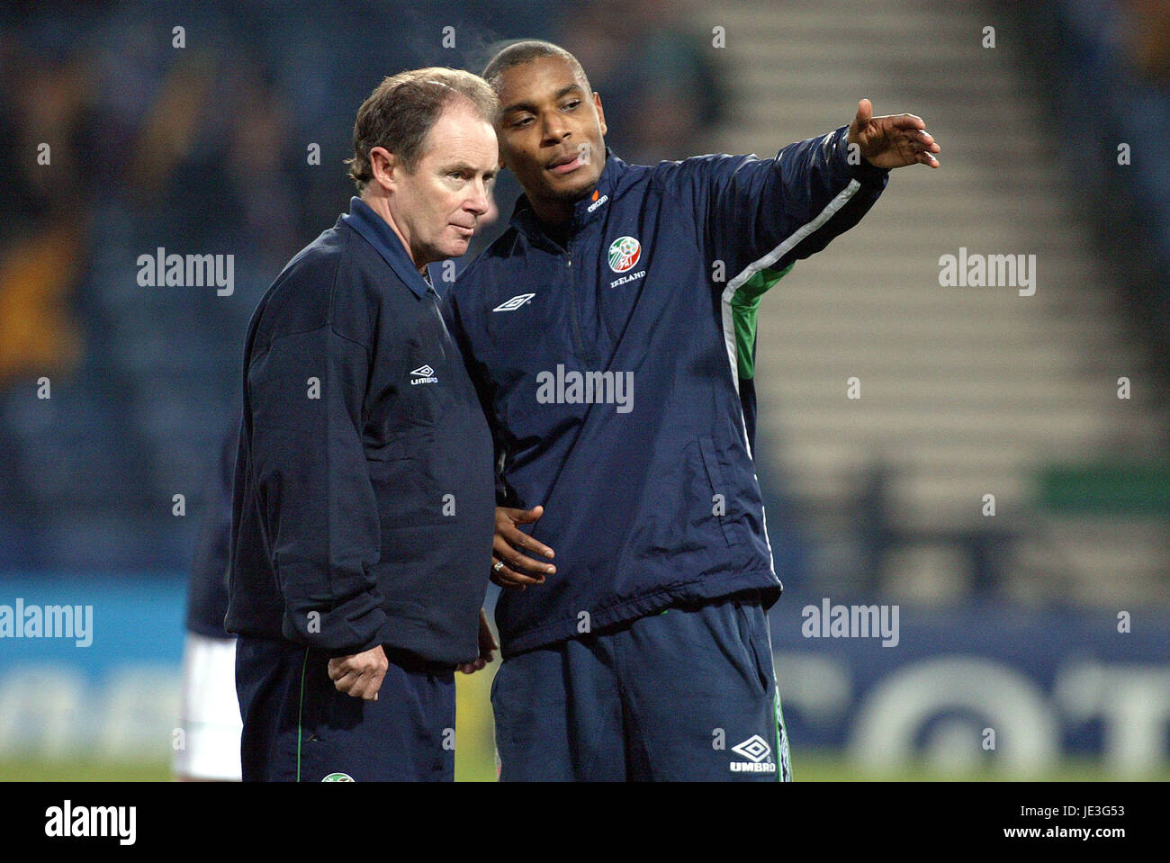 BRIAN KERR & CLINTON MORRISON REP OF IRELAND MANAGER HAMPDEN PARK ...