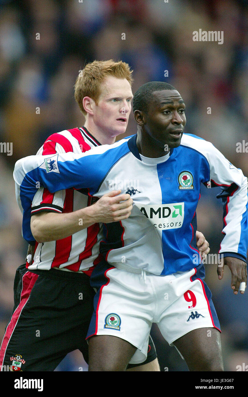 ANDY COLE & MICHAEL SVENSSON BLACKBURN ROVERS V SOUTHAMPTON EWOOD PARK ...