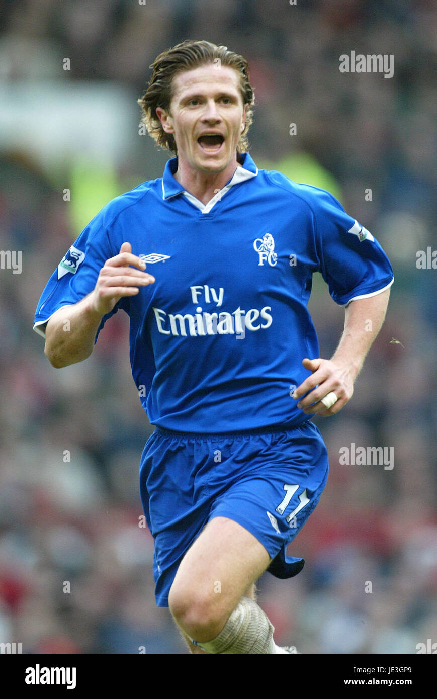 EMMANUEL PETIT CHELSEA FC OLD TRAFFORD MANCHESTER 18 January 2003 Stock ...