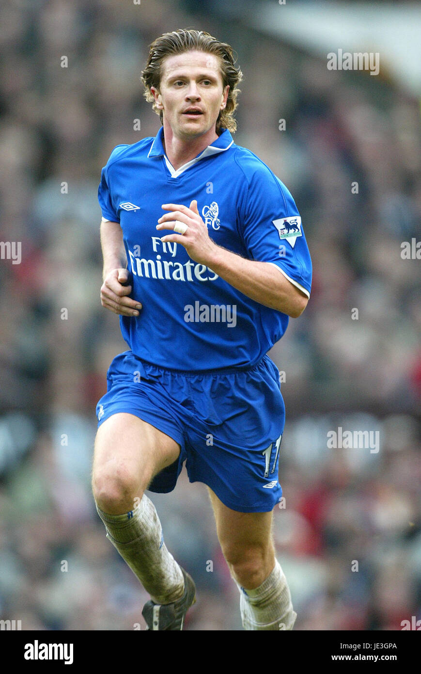EMMANUEL PETIT CHELSEA FC OLD TRAFFORD MANCHESTER 18 January 2003 Stock ...