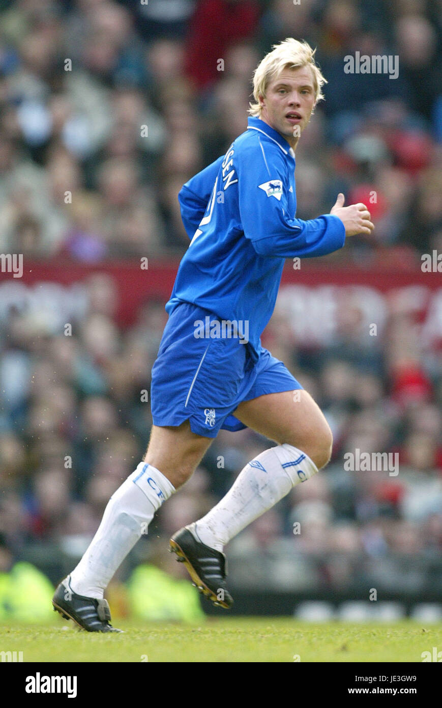 EIDUR GUDJOHNSON CHELSEA FC OLD TRAFFORD MANCHESTER 18 January 2003 ...