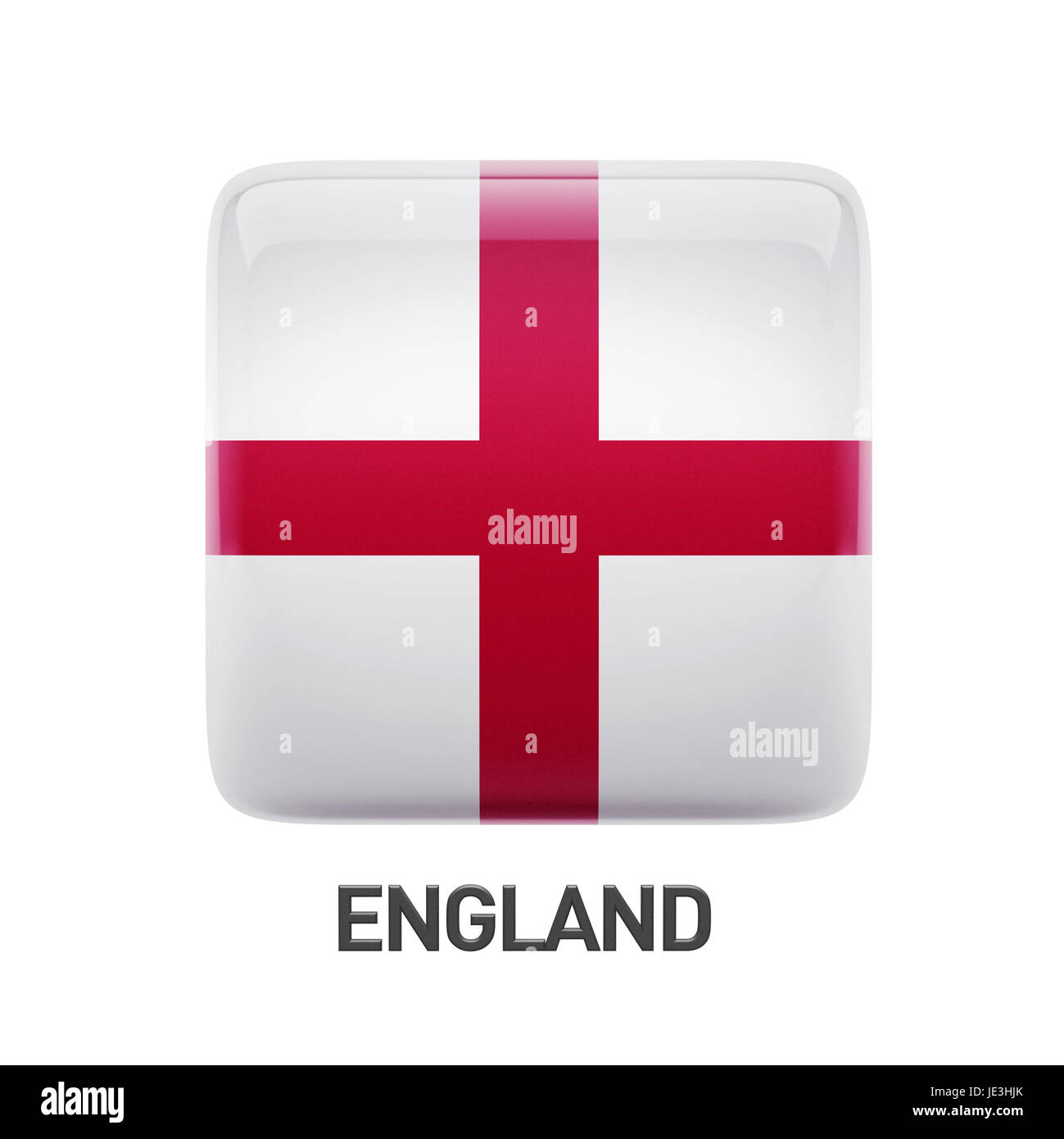 England Flag isolated on white background Stock Photo - Alamy