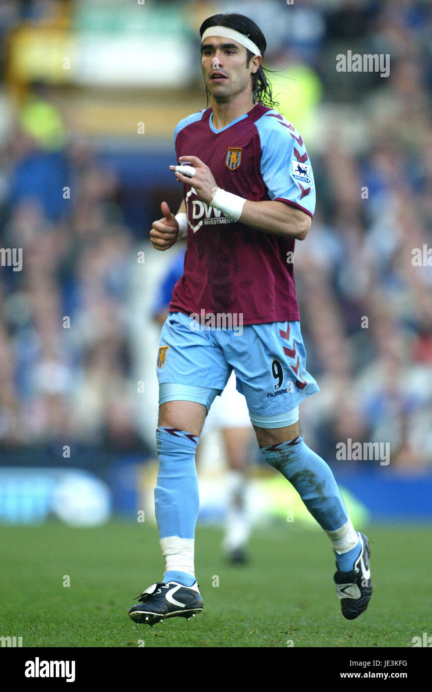 JUAN PABLO ANGEL ASTON VILLA FC GOODISON PARK LIVERPOOL ENGLAND 30 ...