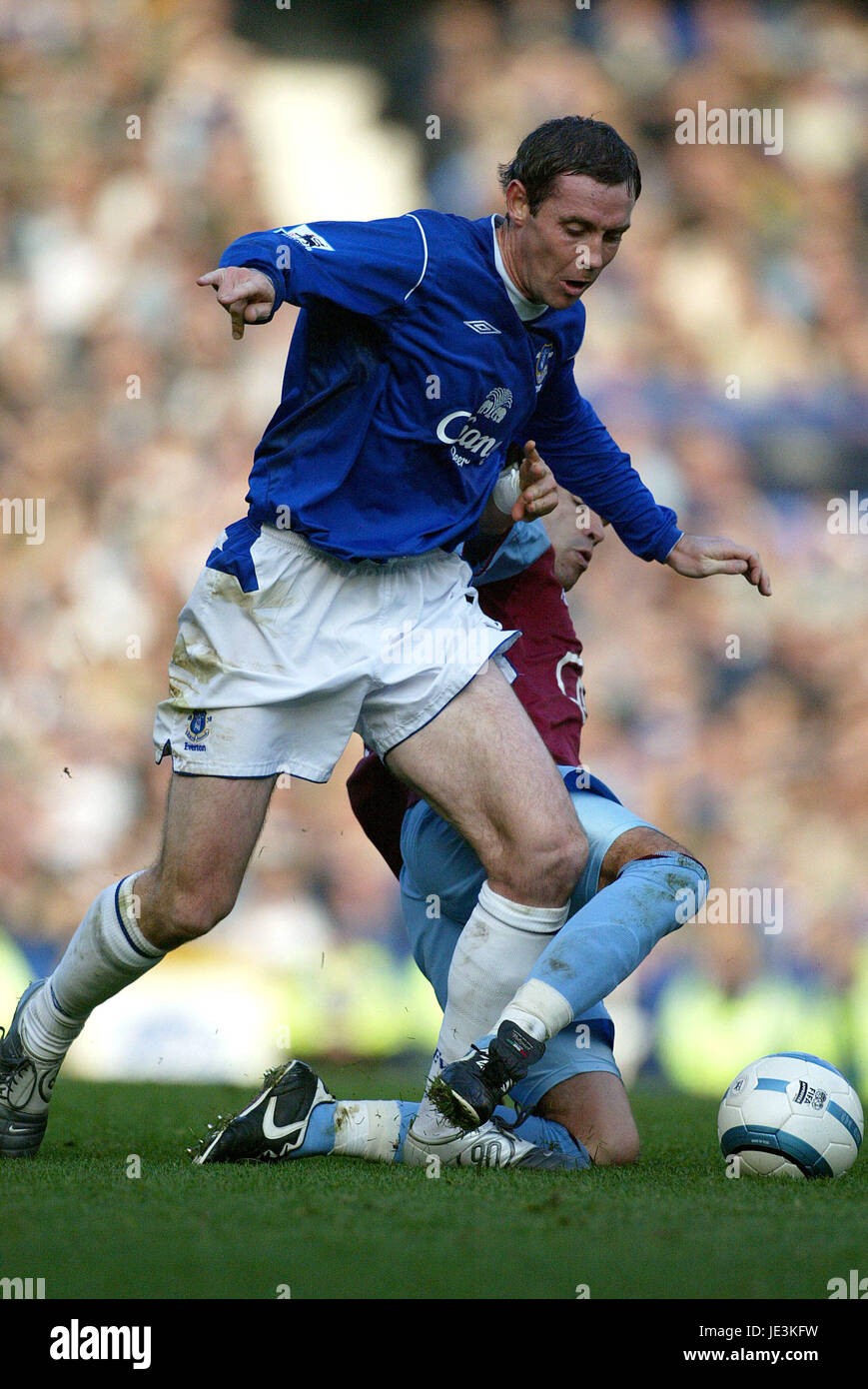 DAVID WEIR & JUAN PABLO ANGEL EVERTON V ASTON VILLA GOODISON PARK ...