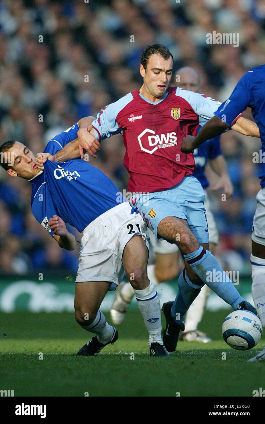 LEON OSMAN & GAVIN MCCANN EVERTON V ASTON VILLA GOODISON PARK LIVERPOOL ...