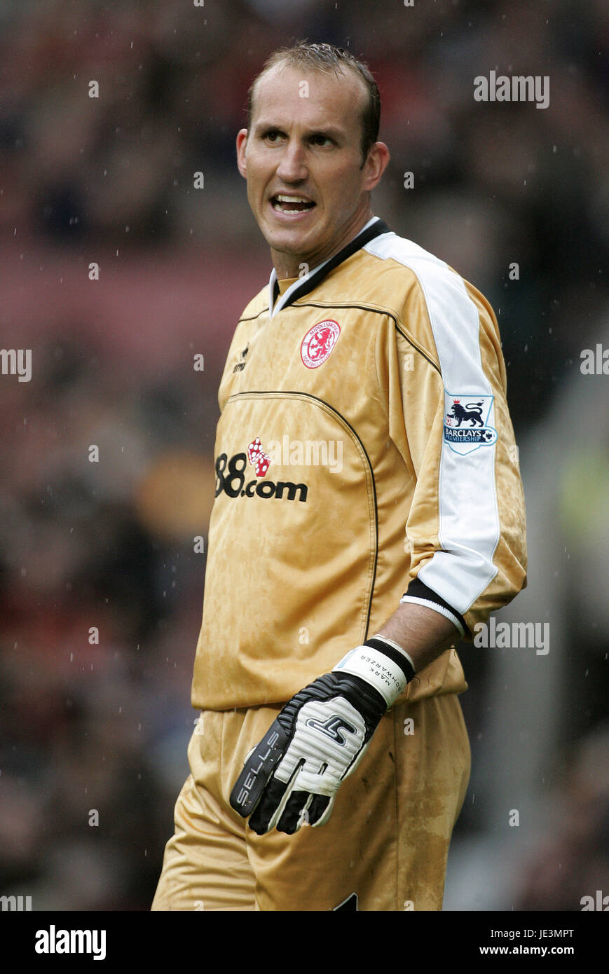 MARK SCHWARZER MIDDLESBROUGH FC OLD TRAFFORD MANCHESTER ENGLAND 03 ...