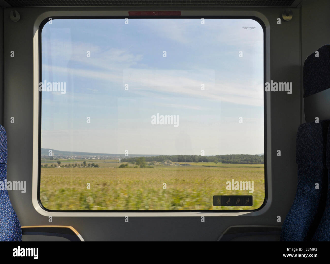 countryside view from train window, Austria Stock Photo - Alamy