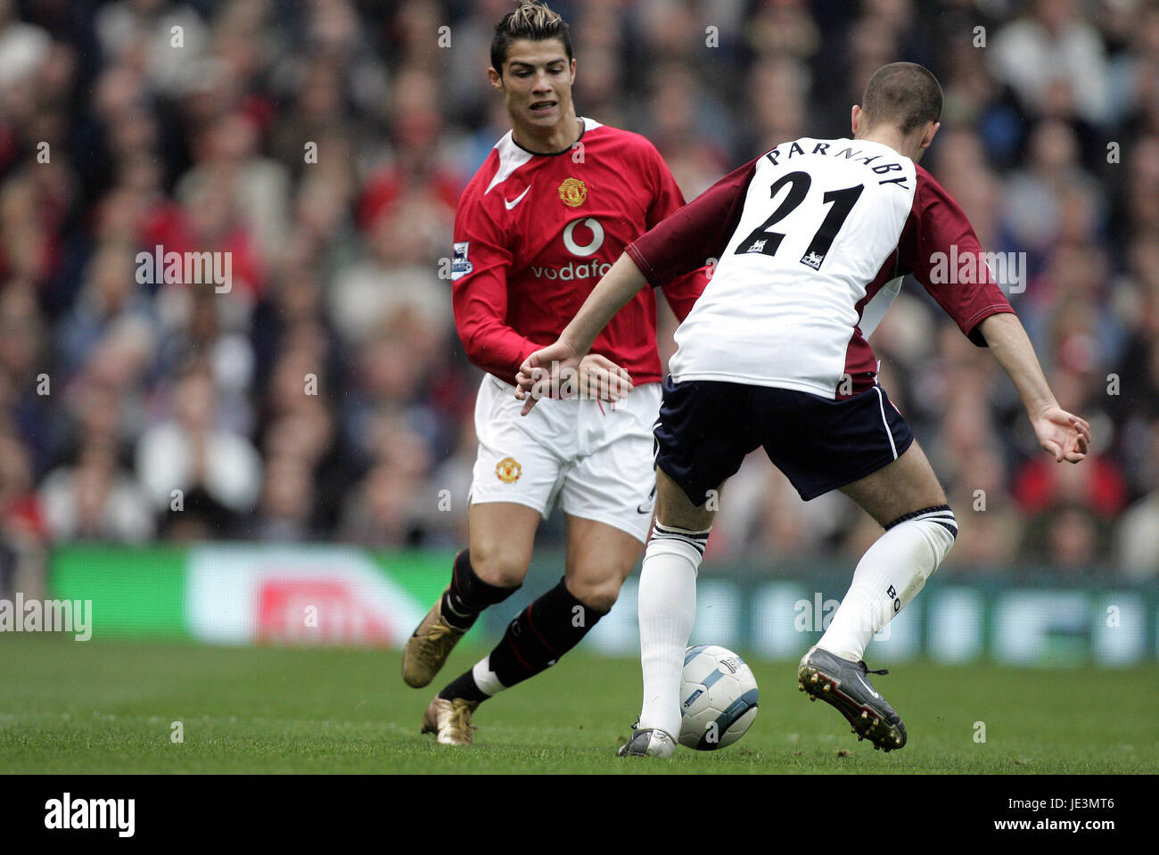 C RONALDO & STUART PARNABY MANCHESTER UTD V MIDDLESBROUGH OLD TRAFFORD ...