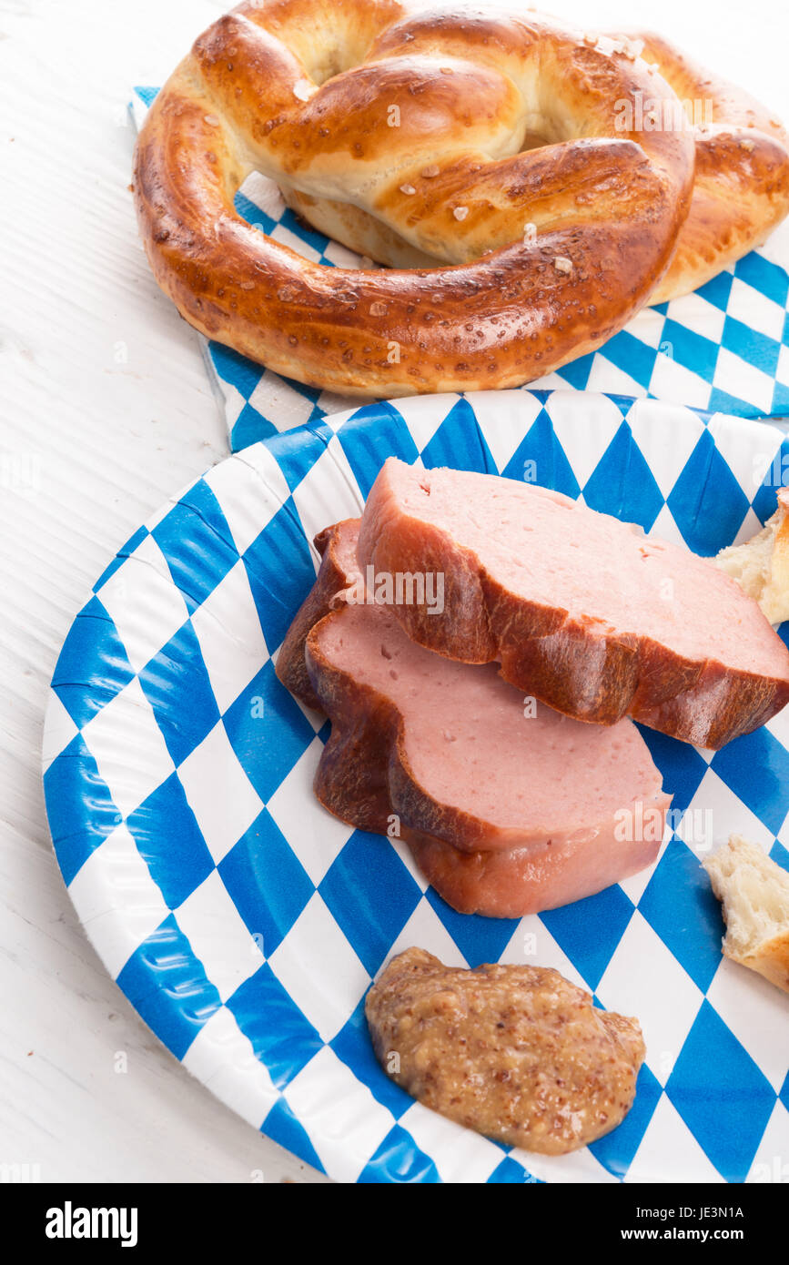 german liver cheese Stock Photo - Alamy