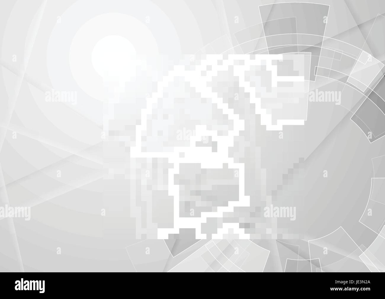 Grey geometric technology background with gear shape. Vector abstract ...