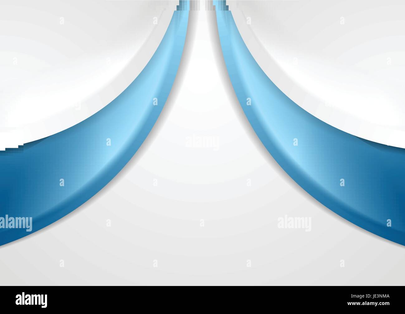 Abstract Blue And Grey Wavy Background Vector Illustration Stock