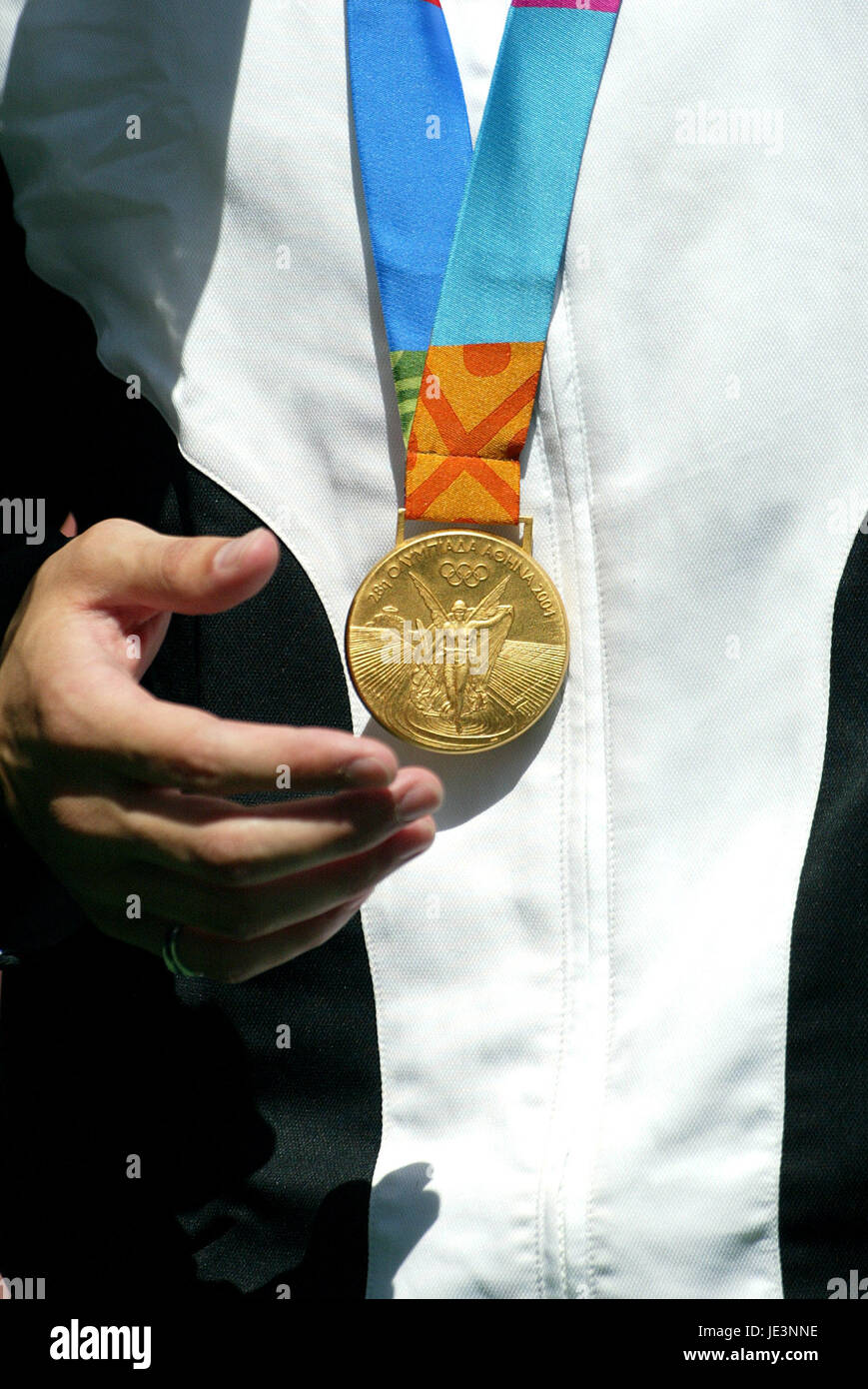 OLYMPIC GOLD MEDAL ARGENTINA V PARAGUAY OLYMPIC STADIUM ATHENS GREECE ...