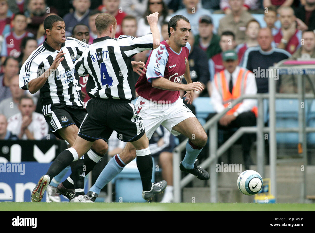 MCCANN JENAS & NICKY BUTT ASTON VILLA V NEWCASTLE VILLA PARK BIRMINGHAM ...