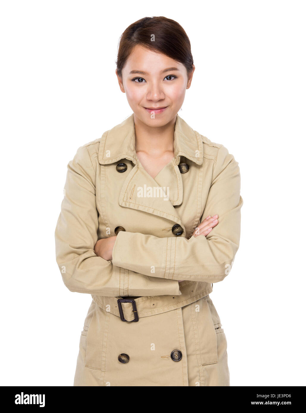 Young woman cross arm Stock Photo - Alamy
