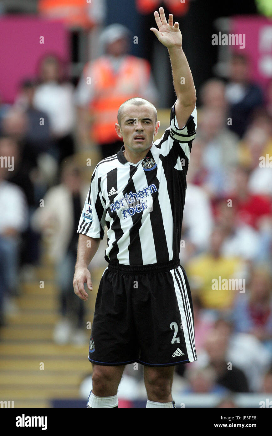 STEPHEN CARR NEWCASTLE UNITED FC VILLA PARK BIRMINGHAM 28 August 2004 ...