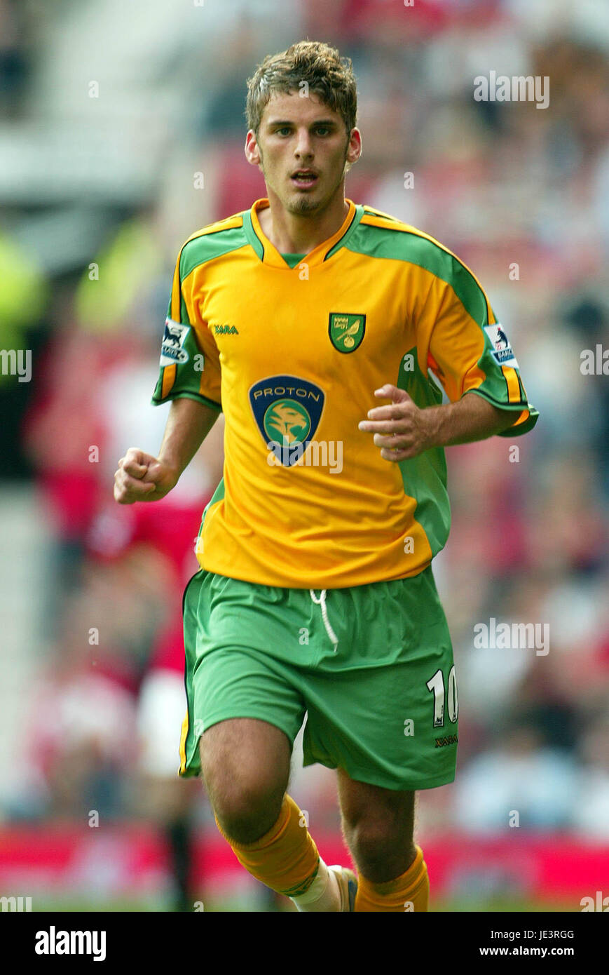 DAVID BENTLEY NORWICH CITY FC OLD TRAFFORD MANCHESTER ENGLAND 21 August ...