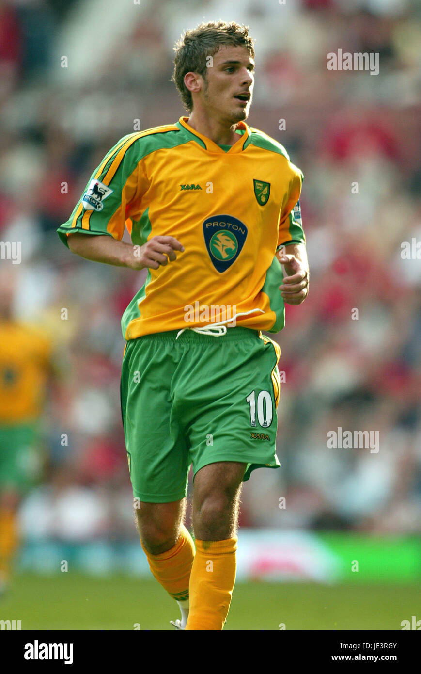 DAVID BENTLEY NORWICH CITY FC OLD TRAFFORD MANCHESTER ENGLAND 21 August ...