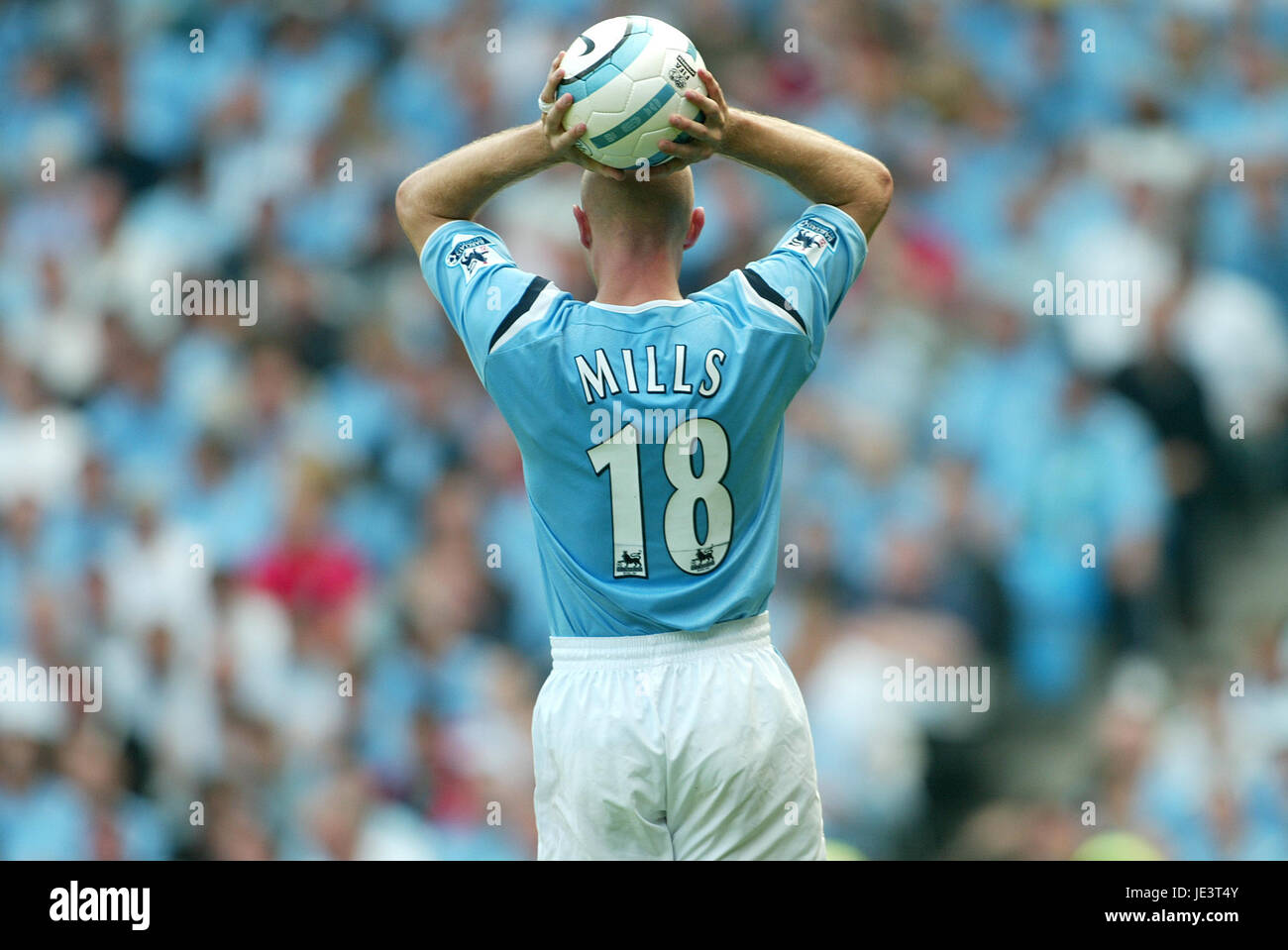 DANNY MILLS MANCHESTER CITY FC CITY OF MANCHESTER STADIUM MANCHESTER ...