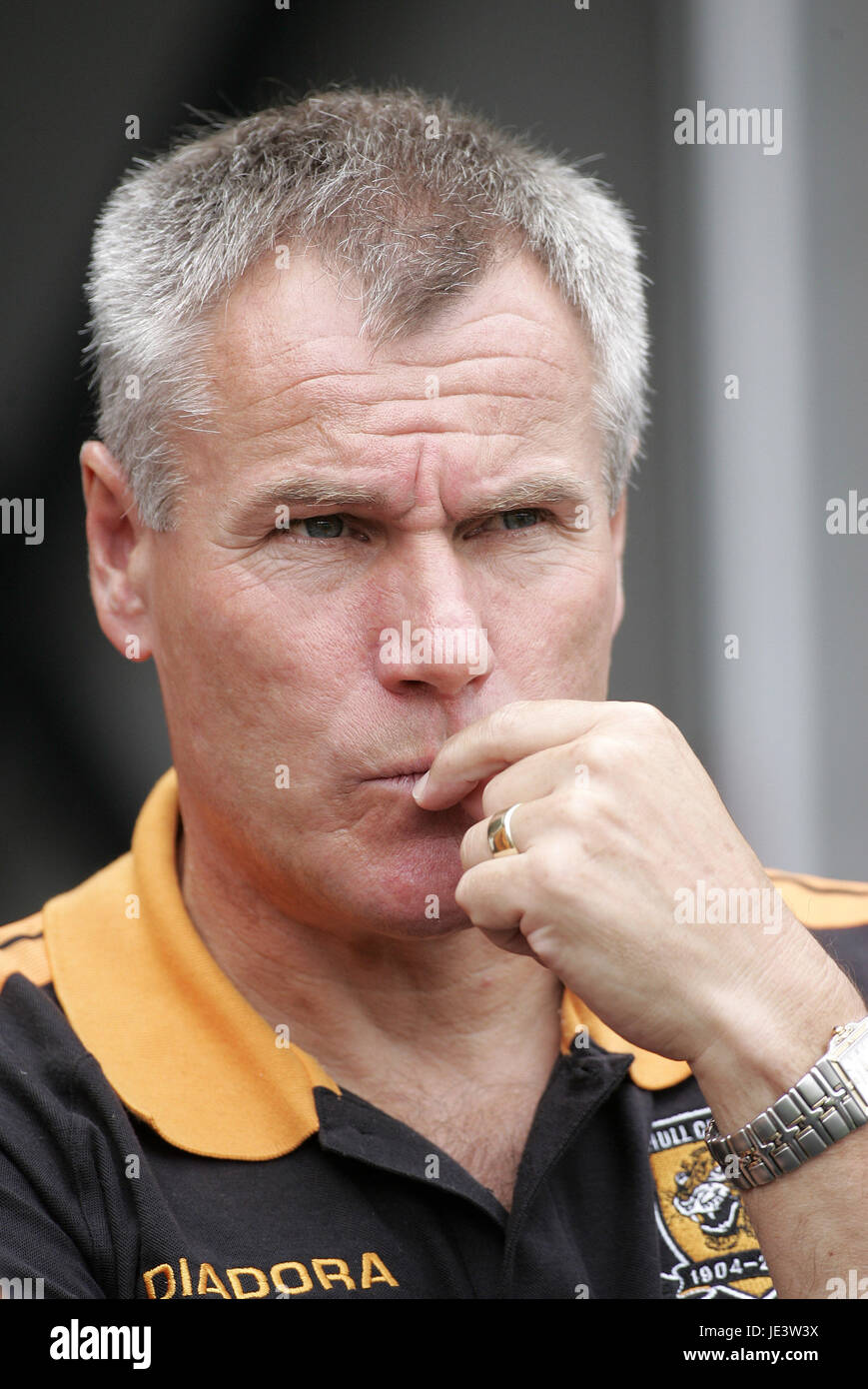 PETER TAYLOR HULL CITY FC MANAGER THE KINGSTON COMMUNICATIONS STADIUM ...