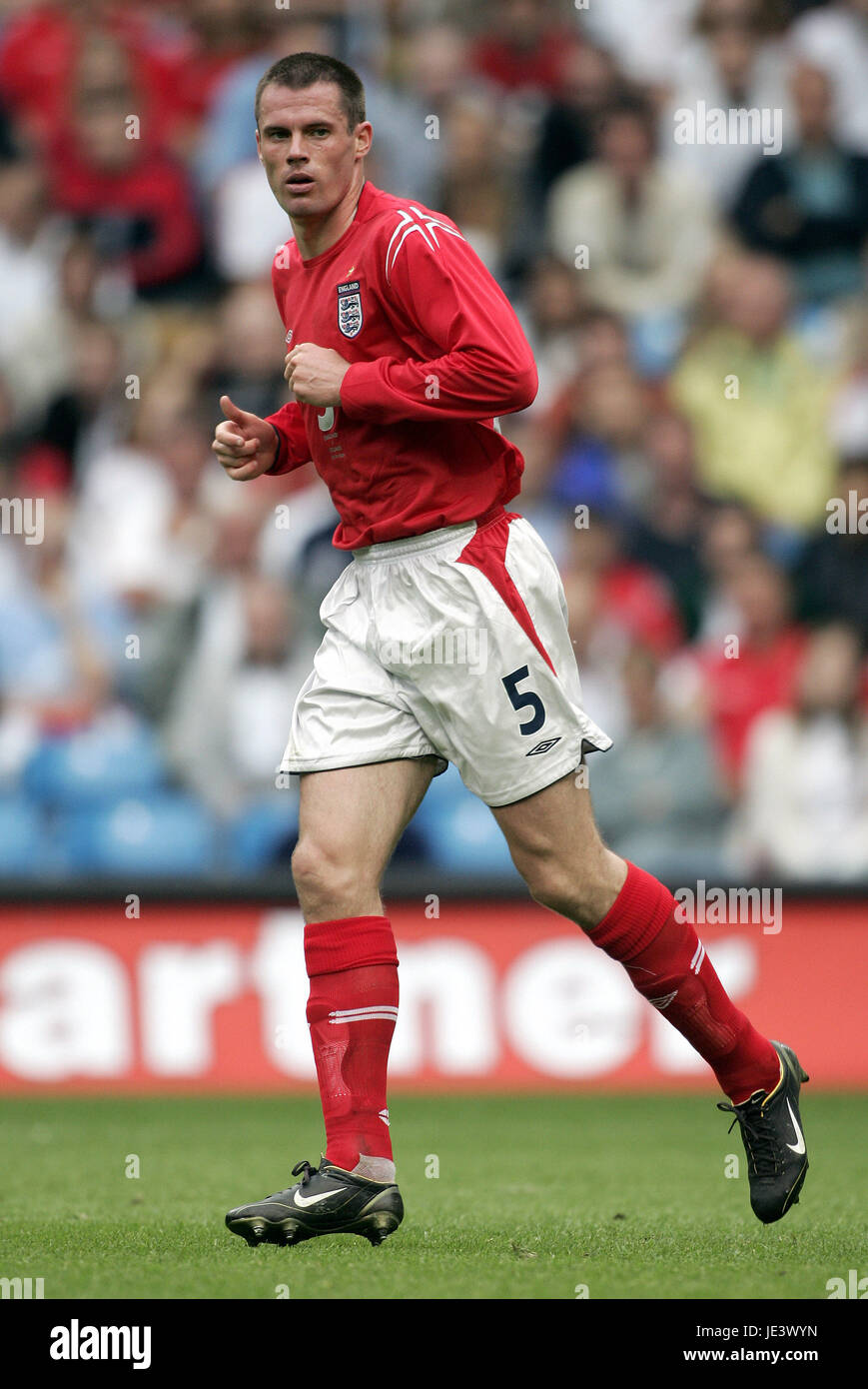 JAMIE CARRAGHER ENGLAND & LIVERPOOL FC CITY OF MANCHESTER STADIUM MANCHESTER ENGLAND 05 June ...
