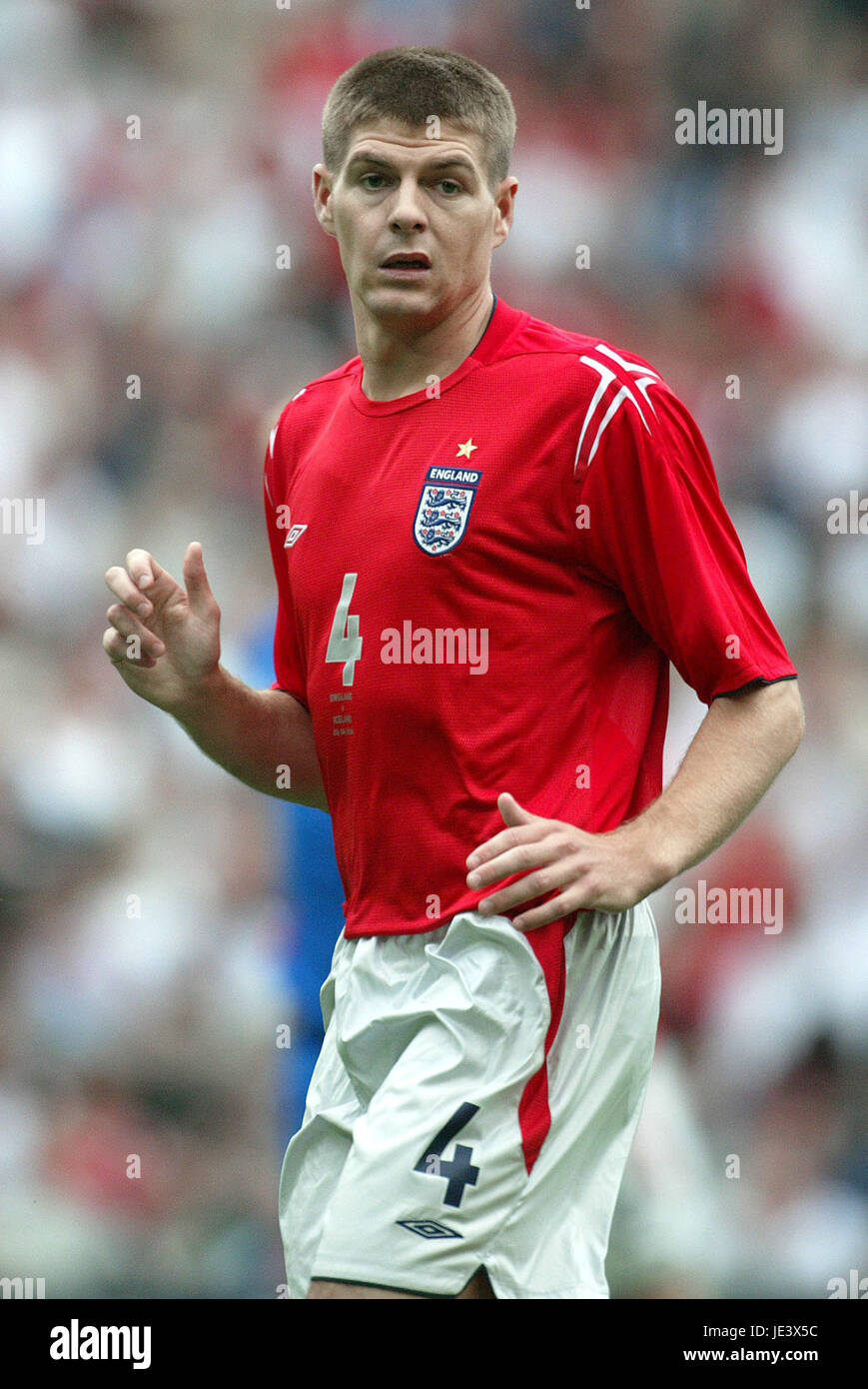STEVEN GERRARD, ENGLAND and LIVERPOOL FC, ENGLAND V ICELAND, 2004 Stock ...
