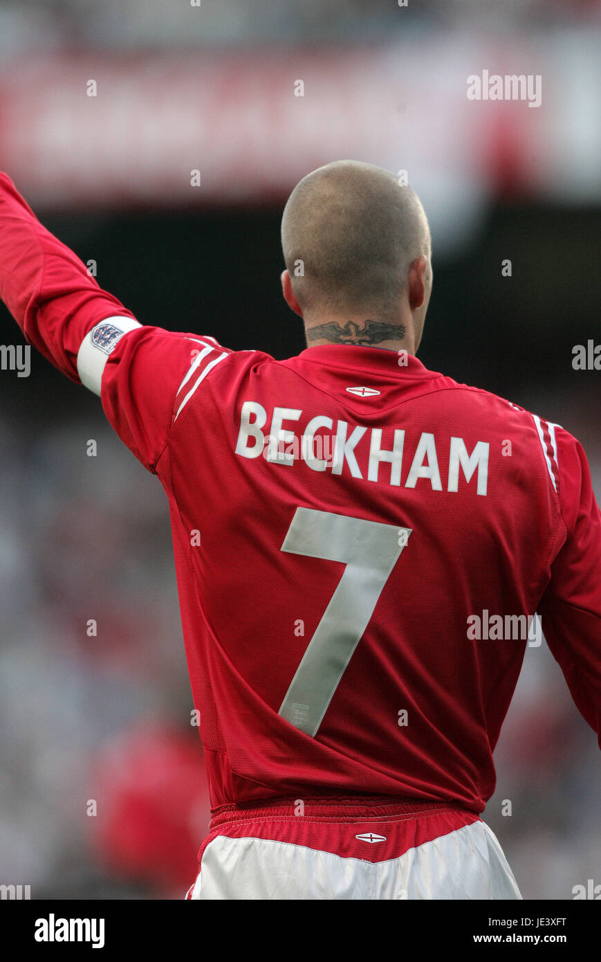 DAVID BECKHAM ENGLAND & REAL MADRID CF THE CITY OF MANCHESTER STADIUM ...