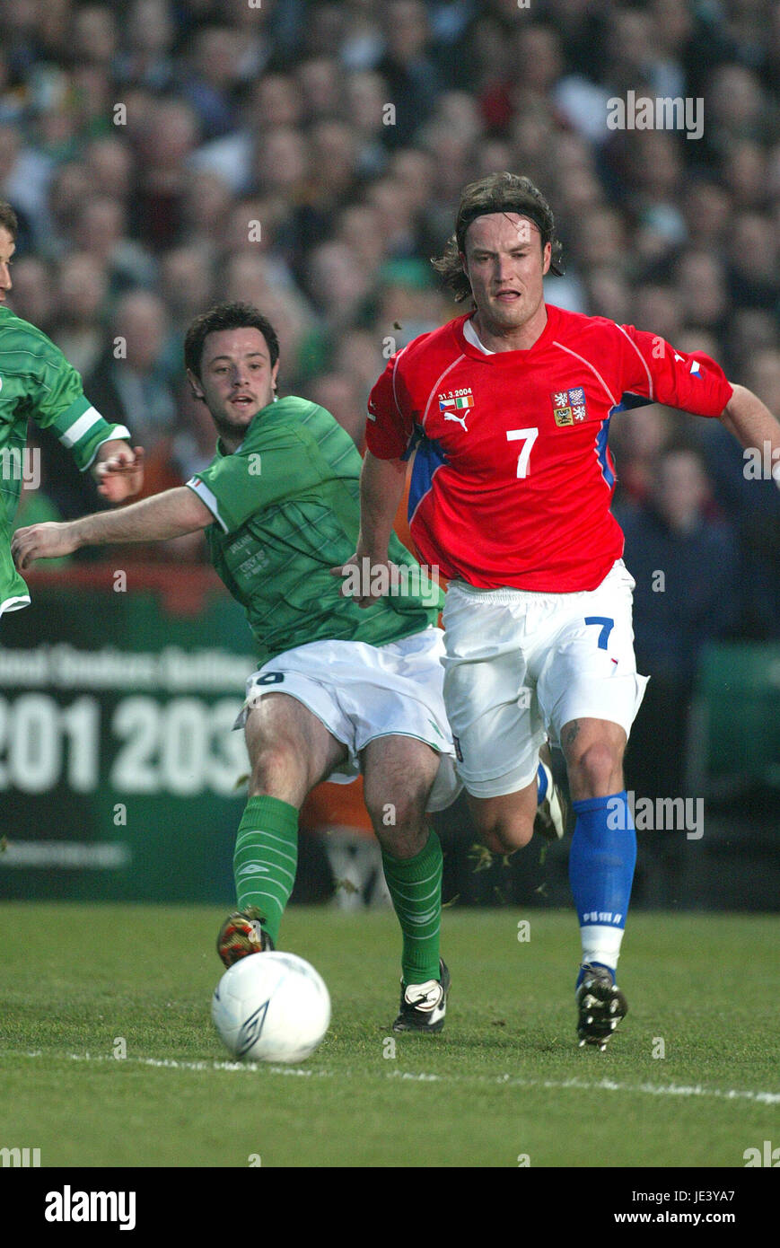 MARTIN JIRANEK & ANDY REID REP OF IRELAND V CZECH REP LANSDOWNE ROAD ...